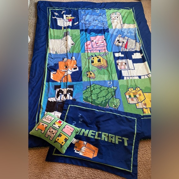 Minecraft | Other | Mojang Minecraft Comforter Pillow Case And ...